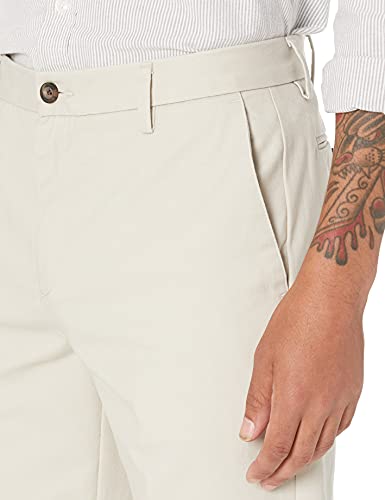 Amazon Essentials Men's Classic-Fit Wrinkle-Resistant Flat-Front Chino Pant (Available in Big & Tall), Stone, 38W x 32L