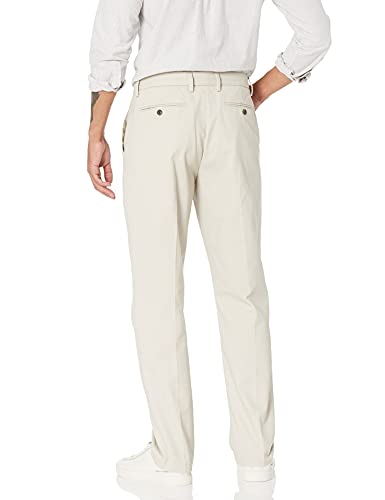 Amazon Essentials Men's Classic-Fit Wrinkle-Resistant Flat-Front Chino Pant (Available in Big & Tall), Stone, 38W x 32L