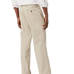 Amazon Essentials Men's Classic-Fit Wrinkle-Resistant Flat-Front Chino Pant (Available in Big & Tall), Khaki Brown, 38W x 30L