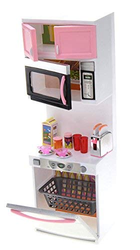 PowerTRC Kids Battery Operated Modern Kitchen Playset Great for Dolls and Toy Figures