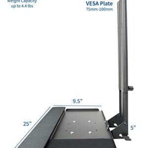 VIVO Computer Keyboard and Mouse Platform Tray, Adjustable VESA Mount Attachment, MOUNT-KB02