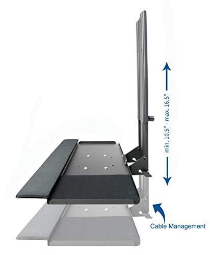 VIVO Computer Keyboard and Mouse Platform Tray, Adjustable VESA Mount Attachment, MOUNT-KB02