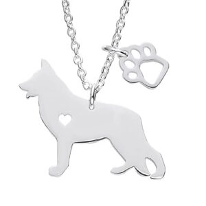 melix animal yorkie labrador pitbull husky alaskan akita boxer corgi dachshund german shepherd golden retriever stainless steel pet dog doggy pendant necklace gift