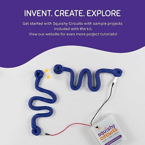 Squishy Circuits Lite Electric Circuit Kit for Kids – Beginner Circuit Kit w/Conductive Dough – Classroom Supplies to Make Creation Light Up, Beep - Gift for Kids 8+ Yrs