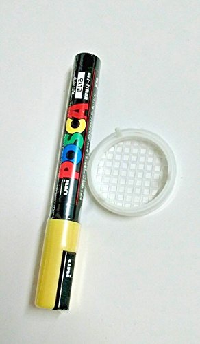 Posca YELLOW color queen bee marking pen PC5M & push in cage