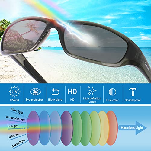 Duduma Tr8116 Polarized Sports Sunglasses for Baseball Cycling Fishing Golf Superlight Frame