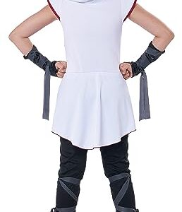 Girls White Ninja Costume Small