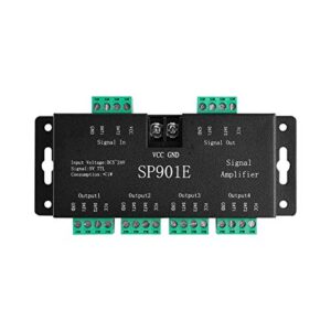 supernight led pixel strip amplifier signal data spi repeater for ws2801 ws2811 ws2812b ws2813 ws2815 sk6812 sk9822 addressable rgb light strip dream color programmable rope lighting 5v-24v sp901e