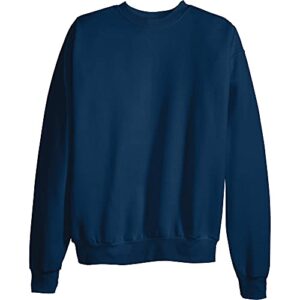 Hanes Men's EcoSmart Sweatshirt, Navy, Large