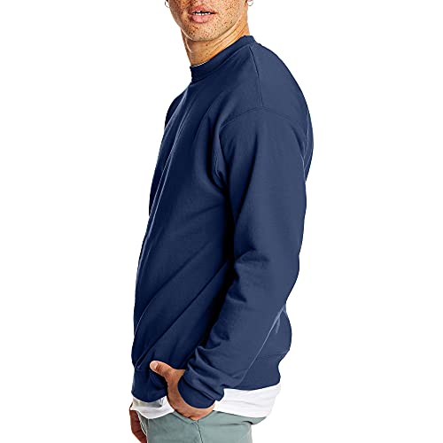 Hanes Men's EcoSmart Sweatshirt, Navy, Large