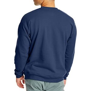 Hanes Men's EcoSmart Sweatshirt, Navy, Large