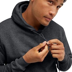 Hanes mens Pullover Ecosmart Hooded Sweatshirt Hoody, Charcoal Heather, Large US