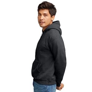 Hanes mens Pullover Ecosmart Hooded Sweatshirt Hoody, Charcoal Heather, Large US