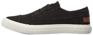 blowfish malibu women's marley fashion sneaker, black color washed canvas, 7.5 m us