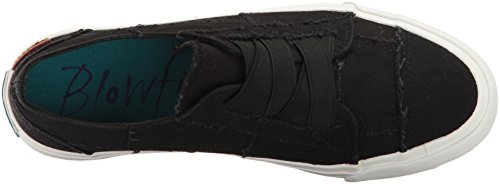 Blowfish Malibu Women's Marley Fashion Sneaker, Black Color Washed Canvas, 7.5 M US