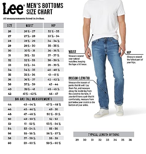 Lee Men's Extreme Motion Straight Taper Jean Maverick 34W x 30L