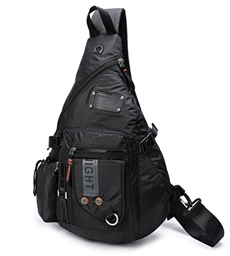 LAMMOK Large Sling Backpack, Sling Chest Bag Shoulder Crossbody Daypacks Fits 14.1-Inch Laptop for Travel Outdoor Men Women