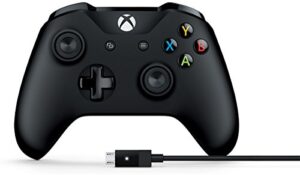 microsoft 4n6-00001 xbox controller + cable for windows, black