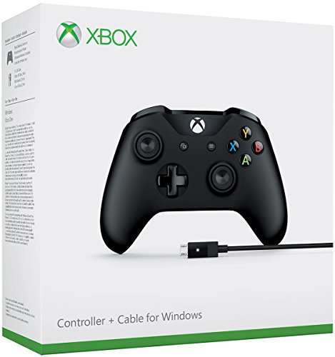 Microsoft 4N6-00001 Xbox Controller + Cable for Windows, Black