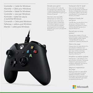 Microsoft 4N6-00001 Xbox Controller + Cable for Windows, Black