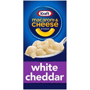 kraft white cheddar macaroni & cheese dinner with pasta shells (7.3 oz box)