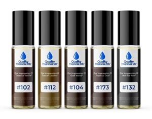 men's top 5 niche cologne impressions #2 (generic versions of niche designer fragrance) sampler gift set of 5 10.35ml roll-ons