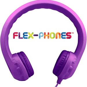 HamiltonBuhl Kid's Durable Flex-Phones Foam Headphones Kindergarten Purple (Kids-PPL), Kids-Purple