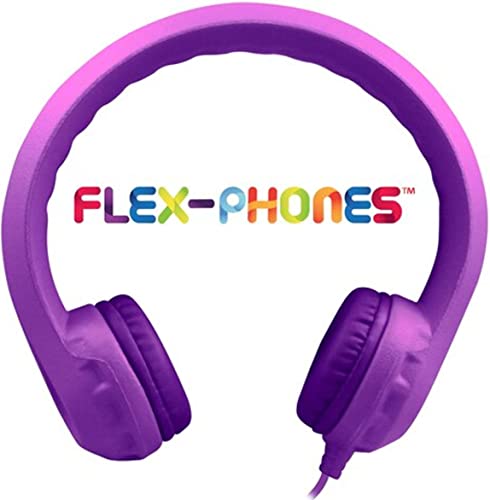 HamiltonBuhl Kid's Durable Flex-Phones Foam Headphones Kindergarten Purple (Kids-PPL), Kids-Purple