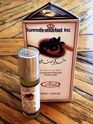 Ambrosial - Fragrances of Heaven Al Rehab Choco Musk Unisex Oriental Attar Concentrated Arabian Perfume Oil 6ml