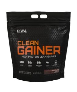 rivalus clean gainer - chocolate fudge 10 pound - delicious lean mass gainer with premium dairy proteins, complex carbohydrates, and quality lipids, no banned substances, made in usa