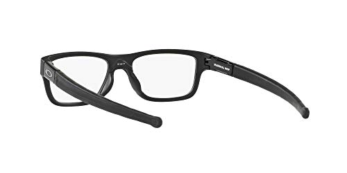 Oakley Men's Ox8091 Marshal Mnp Rectangular Prescription Eyeglass Frames, Satin Black/Demo Lens, 53 mm