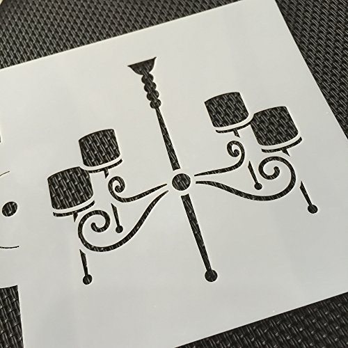 8pcs Chandelier Decorating Wedding Cake Cookie Stencil Fondant Cupcake Decorating Plastic Design Tools by Art Kitchenware ST-882