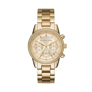 michael kors women's ritz gold-tone watch mk6356