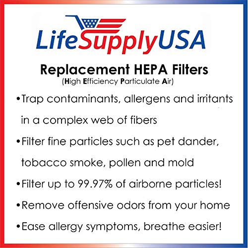 True HEPA Air Cleaner Replacement Filter 83159 Compatible with Kenmore 83244 & 85244 Air Cleaners by LifeSupplyUSA