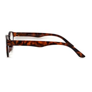 SA106 Oval Horn Rim Multi 3 Focus Progressive Reading Glasses Shiny Tort 2.0