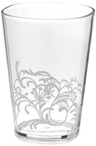 reston lloyd set corelle coordinates boutique, cherish, 8oz acrylic drinkware, set of 6, 6 count (pack of 1), white