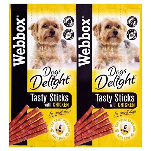 Webbox Dogs Delight 6 Tasty Sticks with Chicken 30g (Pack of 6)