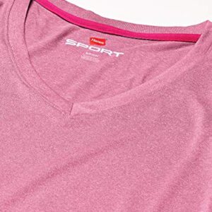 Hanes Women’s Cooldri Performance Long Sleeve V-neck Tee