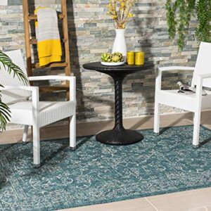 Safavieh Courtyard Collection CY8680 Indoor/ Outdoor Non-Shedding Stain Resistant Patio Backyard Area Rug, 4' x 5'7", Turquoise