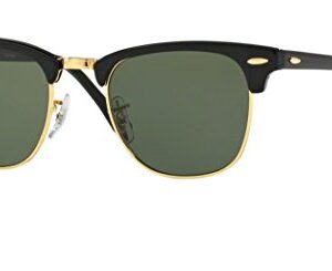 Ray-Ban RB3016 901/58 49M Clubmaster Black/Green Polarized Sunglasses For Men For Women + BUNDLE with Designer iWear Care Kit (Medium)