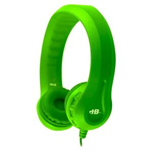 hamiltonbuhl kid's durable foam headphones, children's headphones for classroom, lime green (kids-grn)