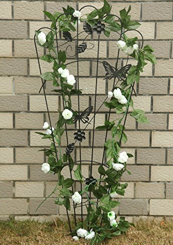 1.Go Metal Garden Trellis Panel Arch for Climbing Plants, 15" Wide x 34" High, OG-0018