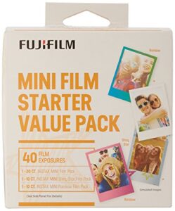 fujifilm instax mini film starter value pack - 40 exposures