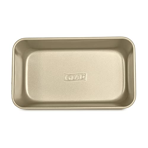 Glad Loaf Baking Pan Nonstick - Heavy Duty Metal Bakeware for Bread and Cakes, 9.5 x 5.5 x 3 inches