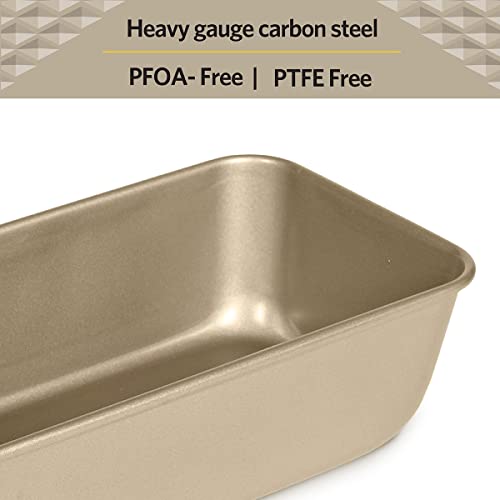 Glad Loaf Baking Pan Nonstick - Heavy Duty Metal Bakeware for Bread and Cakes, 9.5 x 5.5 x 3 inches