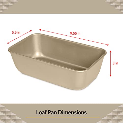 Glad Loaf Baking Pan Nonstick - Heavy Duty Metal Bakeware for Bread and Cakes, 9.5 x 5.5 x 3 inches