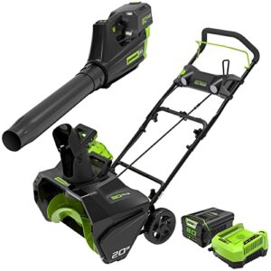 greenworks 80v leaf blower + snow thrower