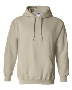 gildan men's pouch pocket hooded sweatshirt, sand, s