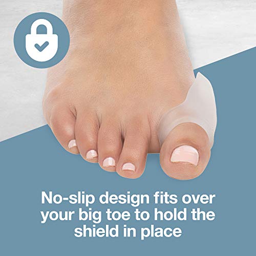 ZenToes Reusable Bunion Relief Protector Guards - Washable Gel Pads for Big Toe, Shield Feet from Friction, Pressure and Pain from Rubbing Shoes - 4 Count