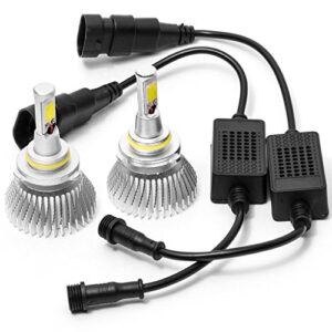 biltek led high beam conversion bulbs compatible with 1991-1993 ferrari f40 (9005 bulbs)